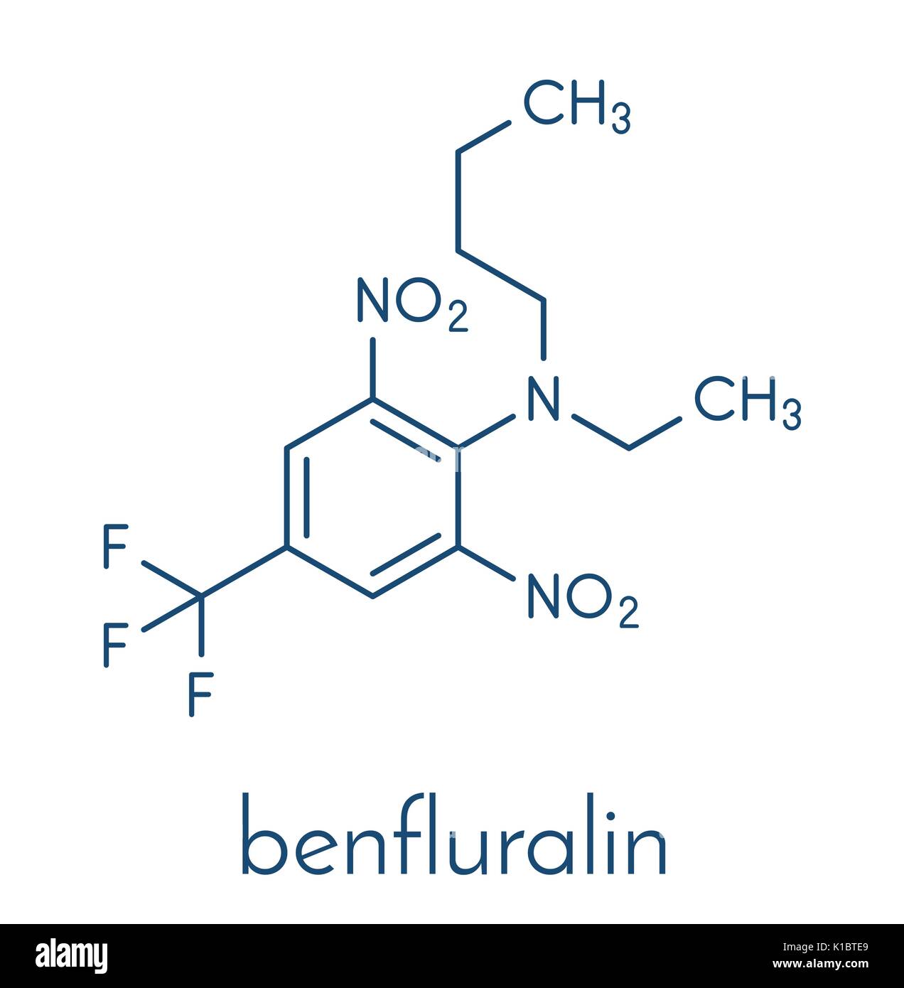 Benfluralin herbicide molecule. Skeletal formula Stock Vector Image & Art - Alamy