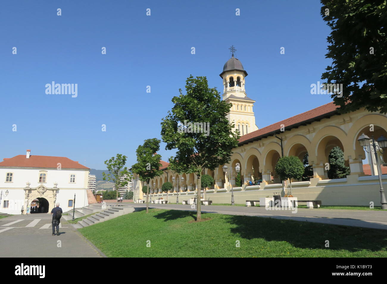 The church tower in Alba Iulia Fortress Stock Photo - Alamy