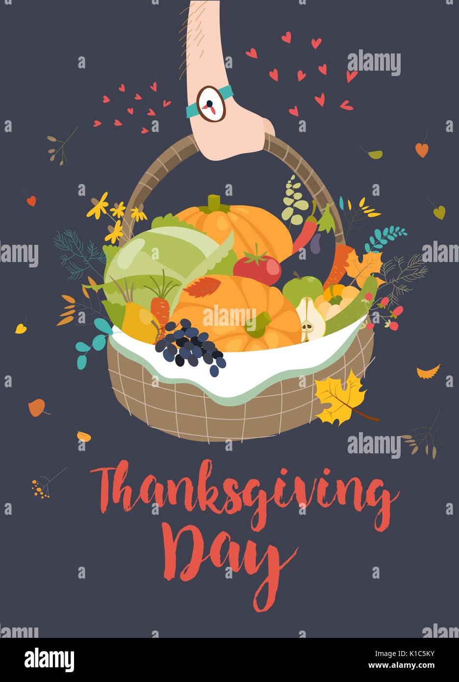 Colorful fall fruits vegetables Stock Vector Images - Alamy