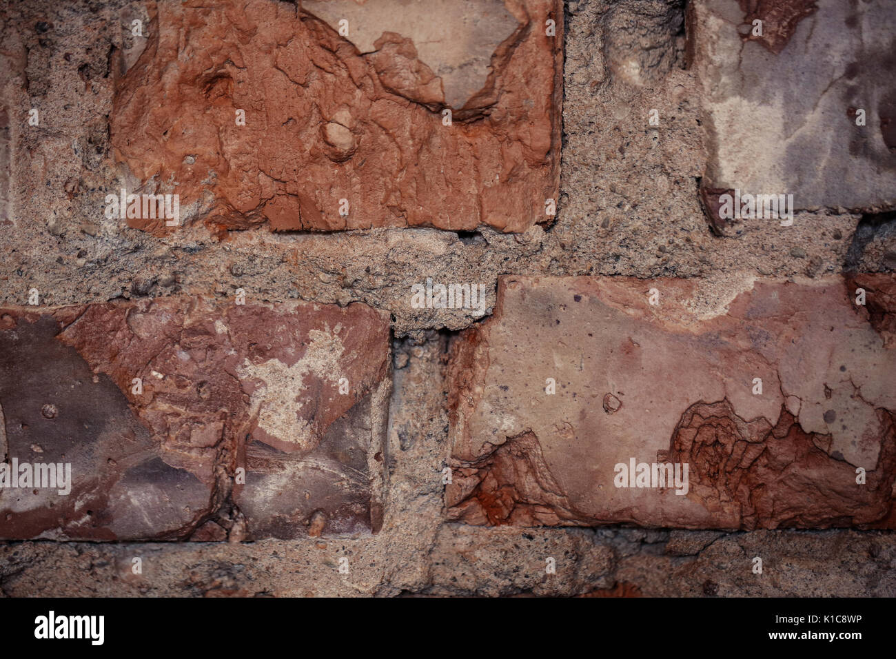 Texture of rough brick wall in old house. Background for design Stock ...