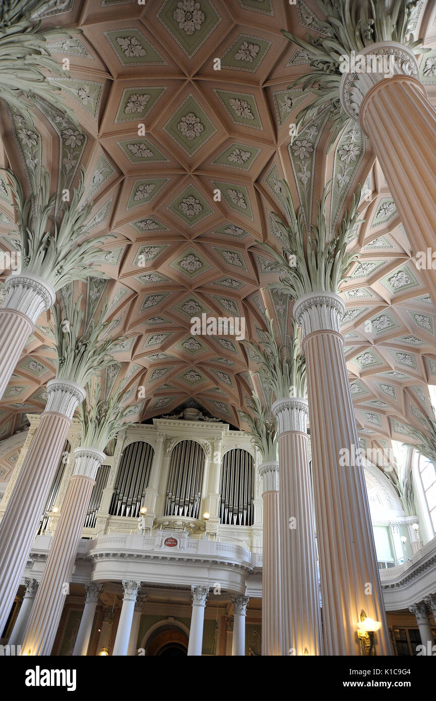 Organ case and ceiling of Nikolaikirche, Leipzig Stock Photo - Alamy