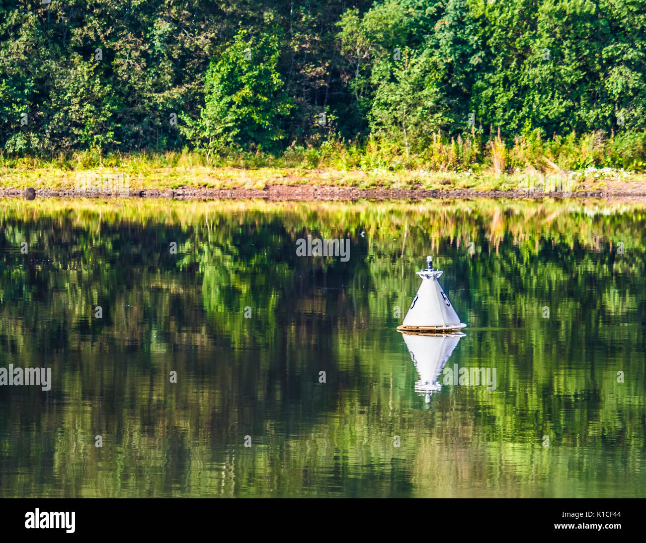 reflection volga-baltic waterway, russia Stock Photo - Alamy
