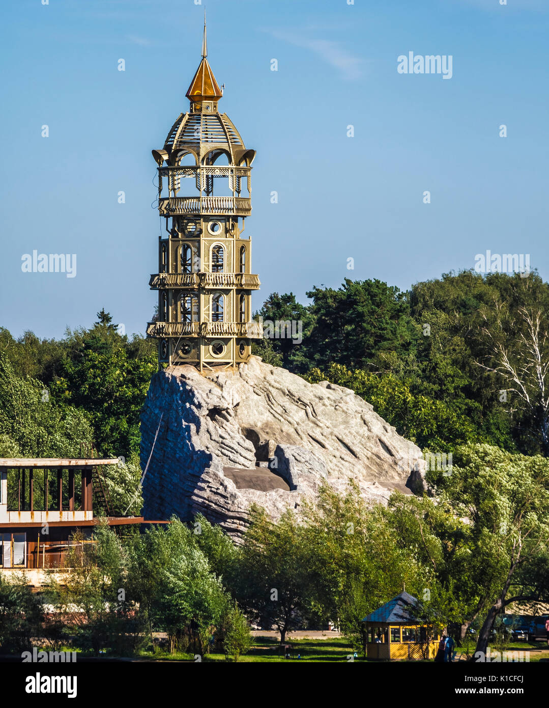tower on volga-baltic waterway russia Stock Photo - Alamy