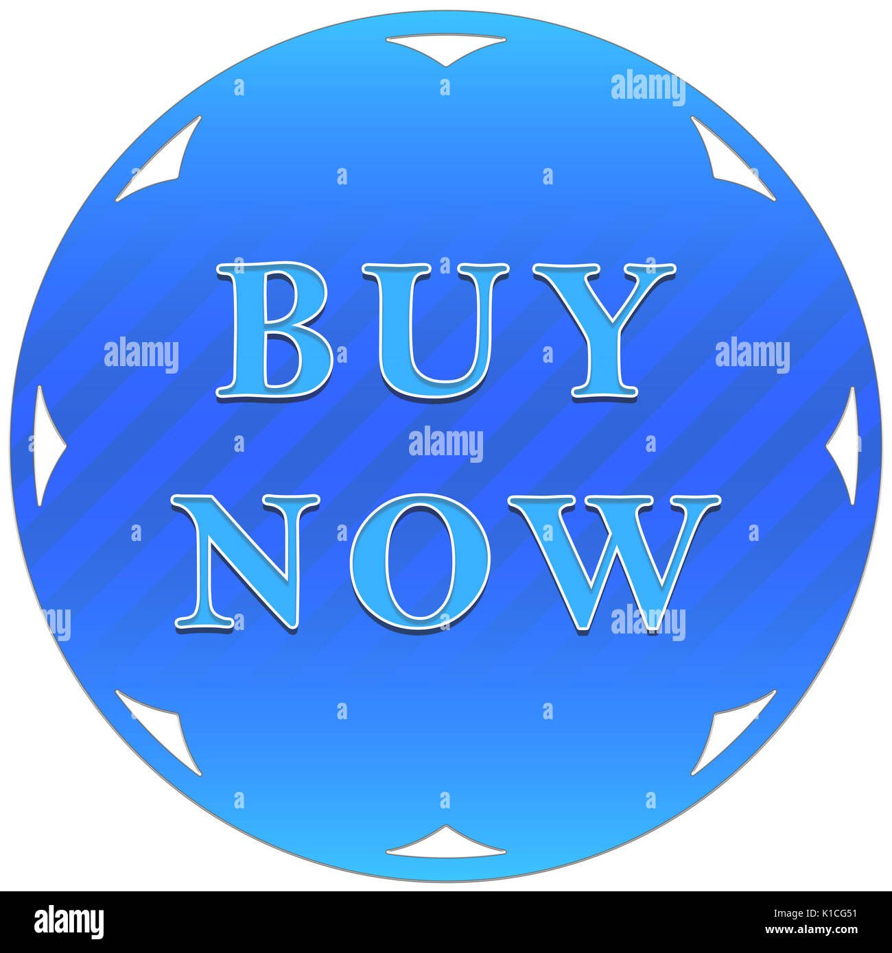Buy now button in a blue circle with arrows on a white background Stock ...