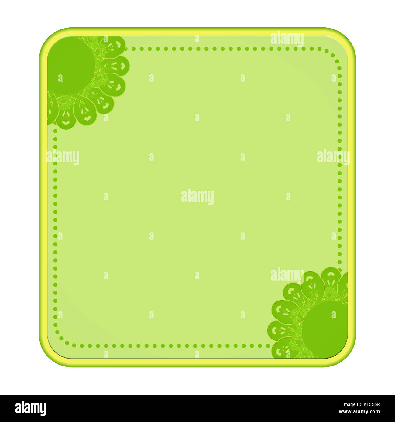 Green paper frame decorated Cut Out Stock Images & Pictures - Alamy