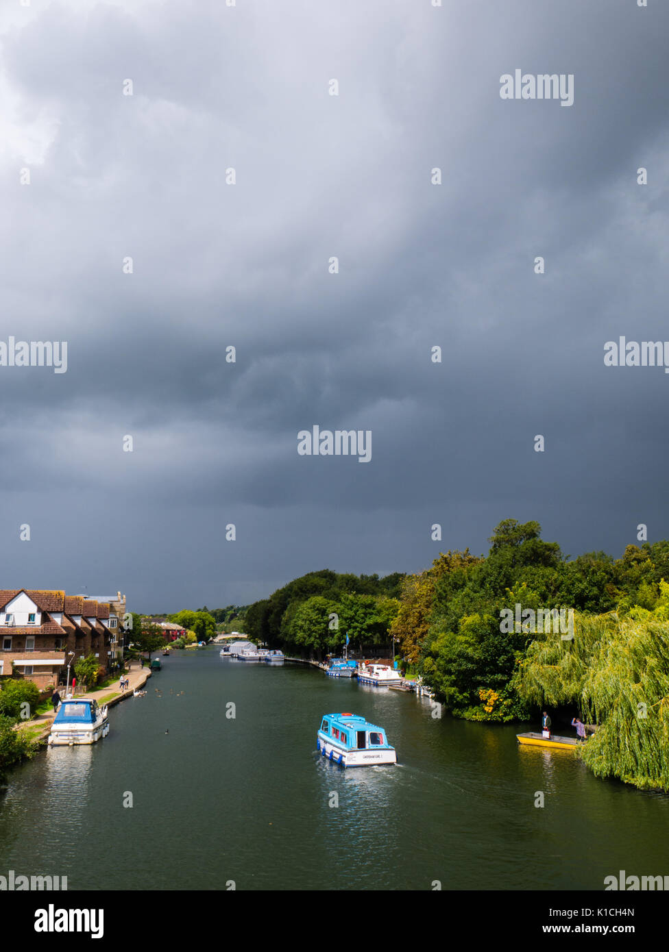 Storm Clouds over River Thames, Reading, Berkshire, England,UK,GB Stock ...