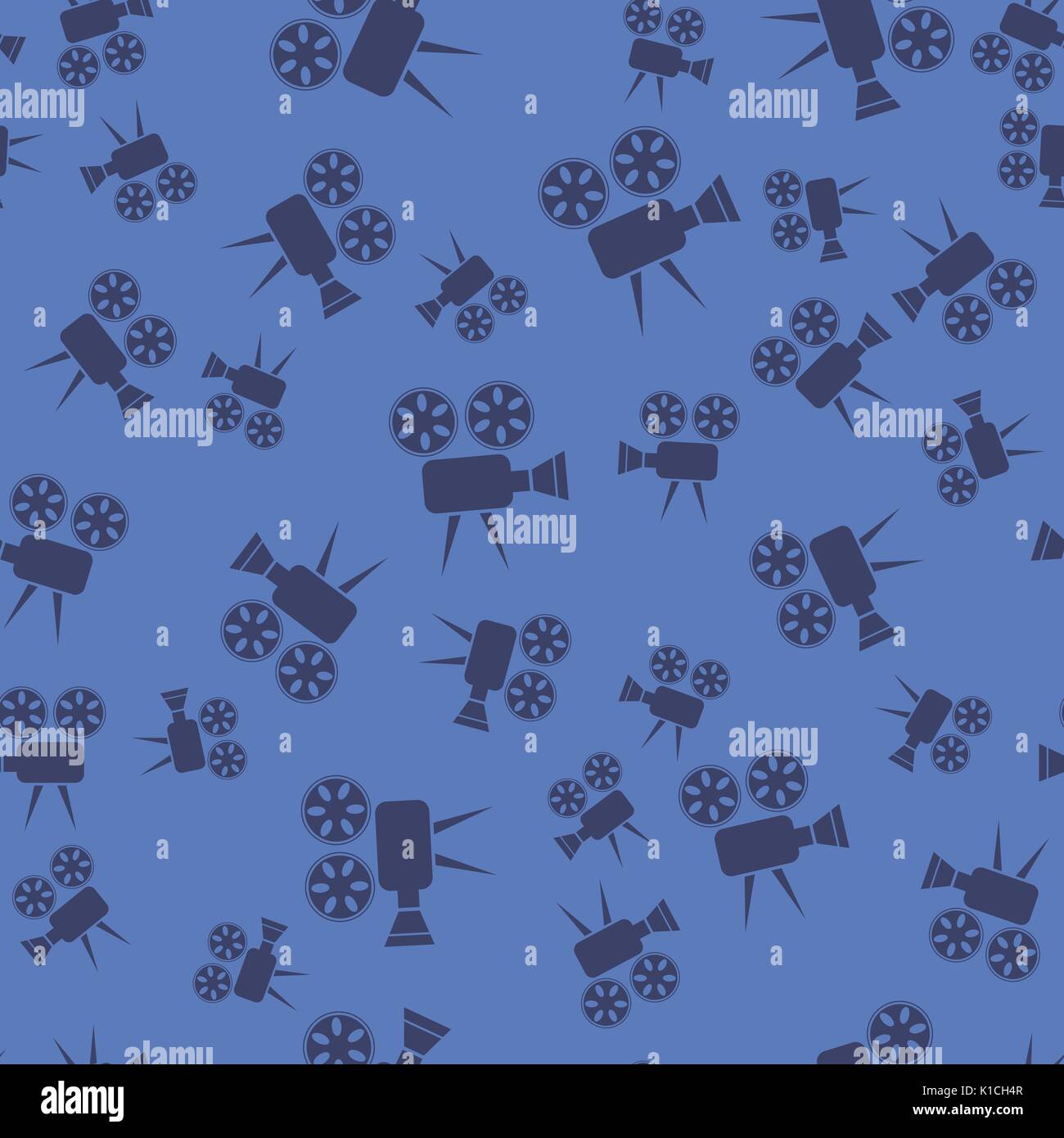 Seamless Cinema Pattern. Movie Projector Stock Vector Image & Art - Alamy