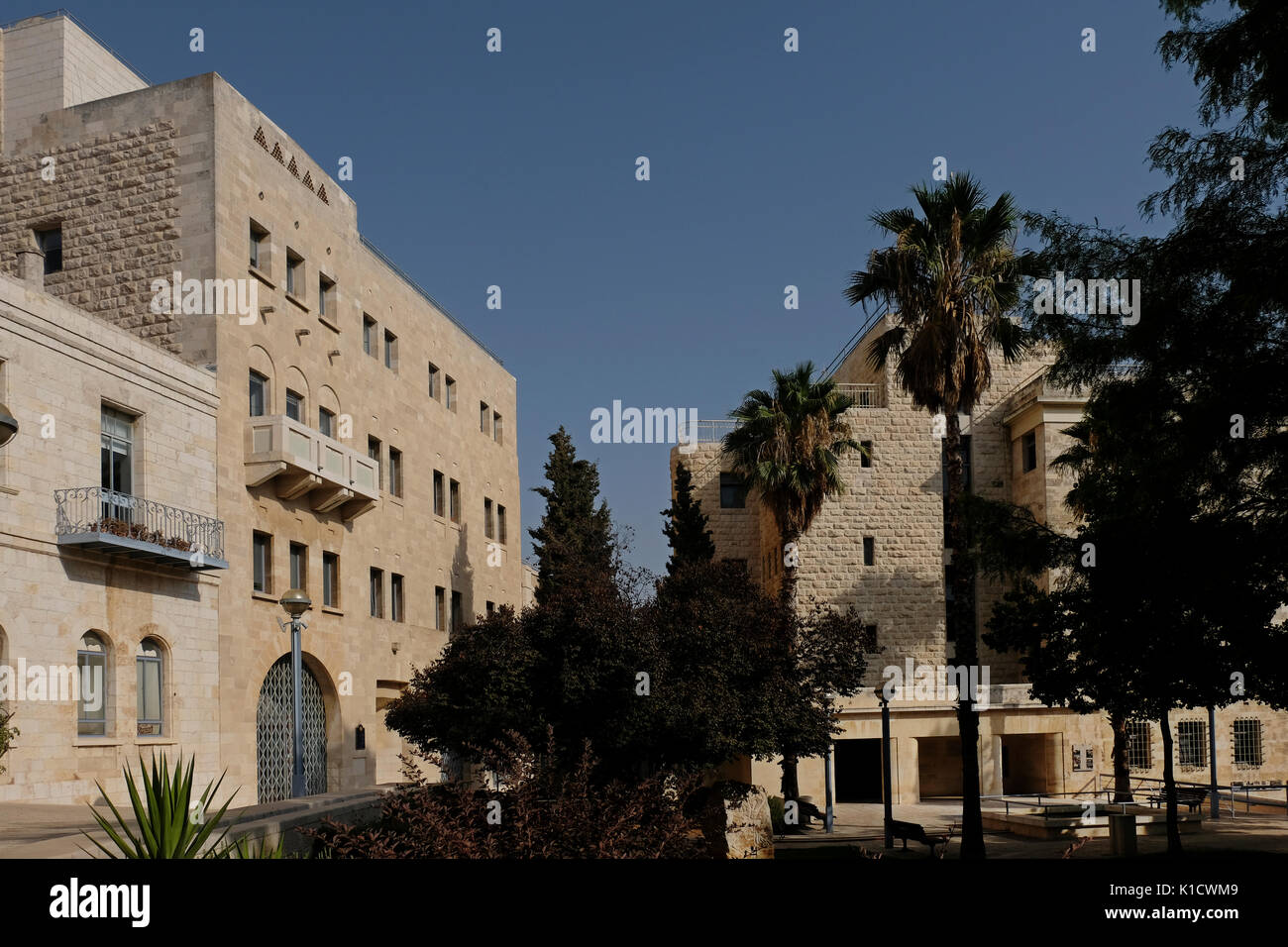 Old buildings and the Jerusalem Historical City Hall Building built ...