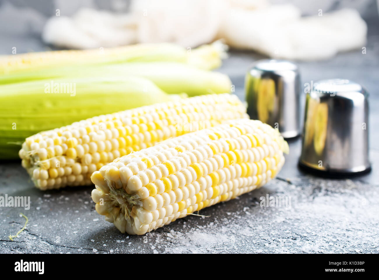 sweet corn on the table, stock photo Stock Photo - Alamy