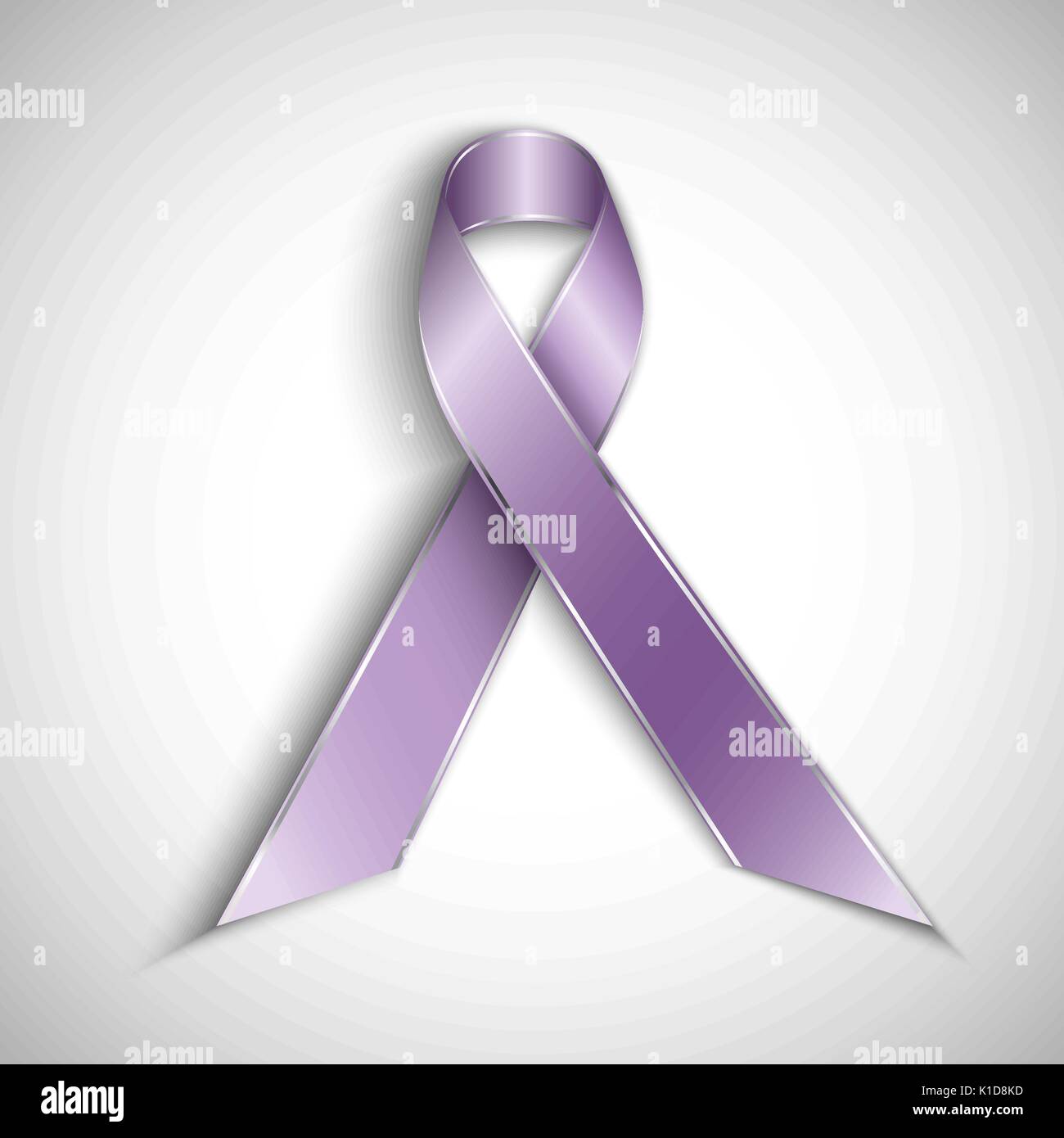 Purple ribbon isolated on white background for global day of epilepsy ...