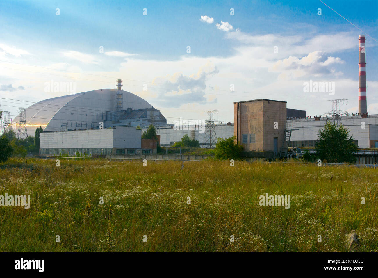 A new sarcophagus after the explosion at the fourth block of the ...