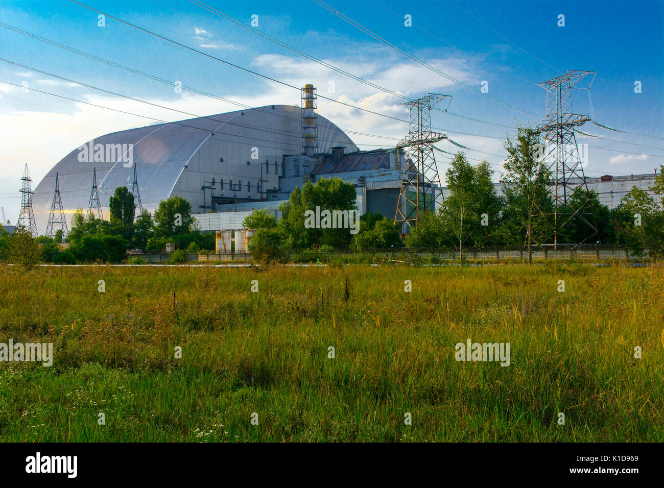 A new sarcophagus after the explosion at the fourth block of the ...