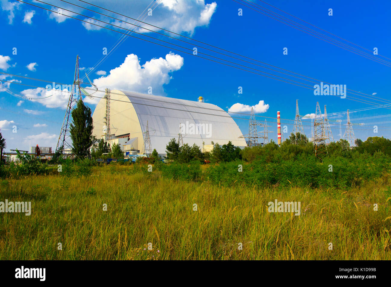 A new sarcophagus after the explosion at the fourth block of the ...