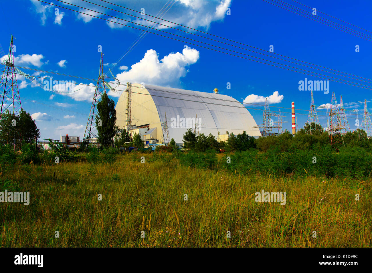 A new sarcophagus after the explosion at the fourth block of the ...