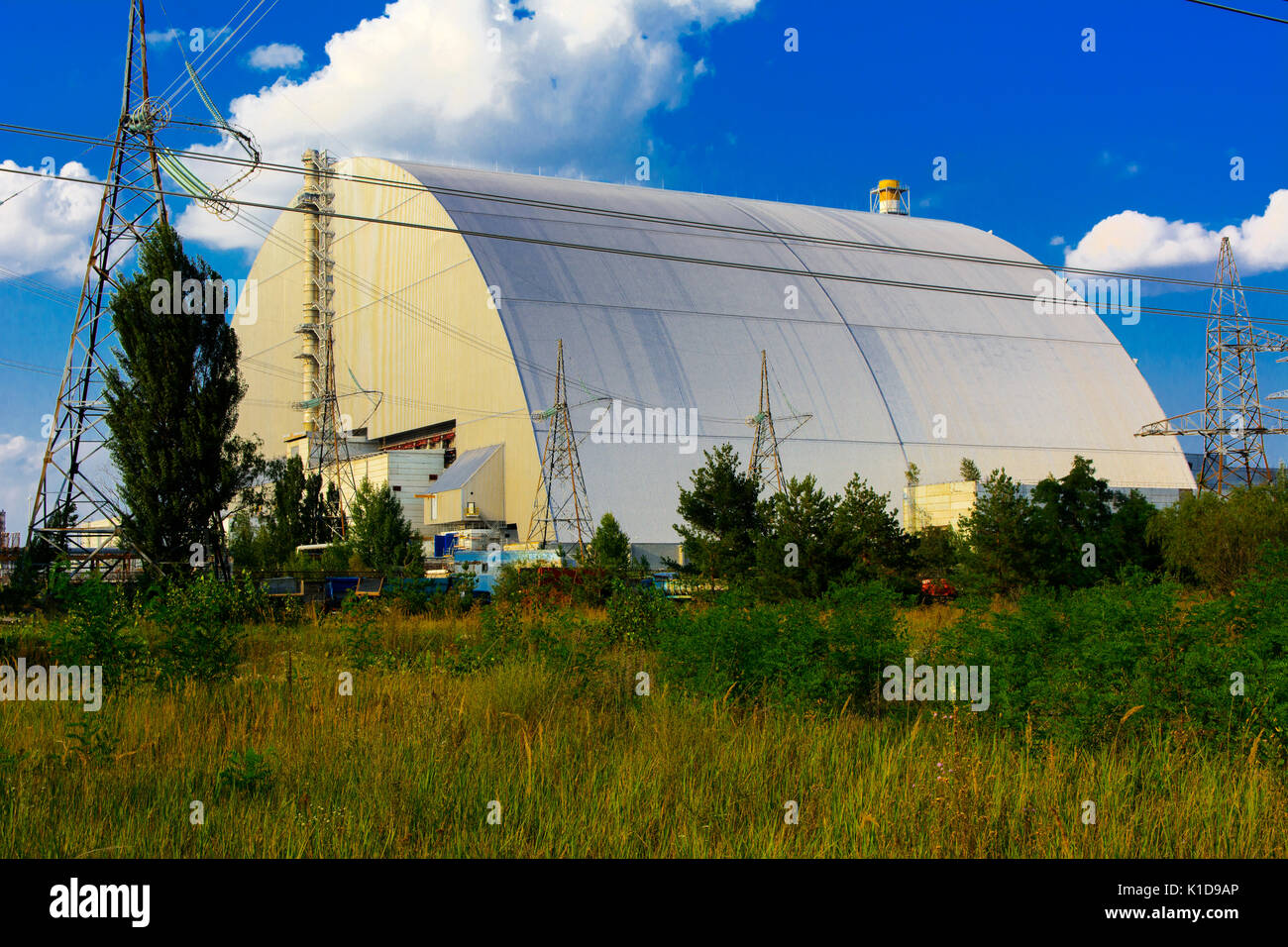 A new sarcophagus after the explosion at the fourth block of the ...