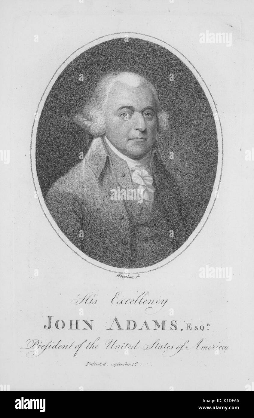 An etching from a portrait of John Adams, 1900. From the New York ...