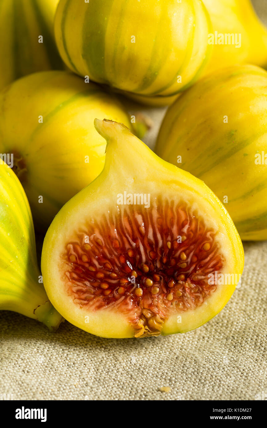 Raw Yellow Organic Tiger Figs Ready to Eat Stock Photo - Alamy
