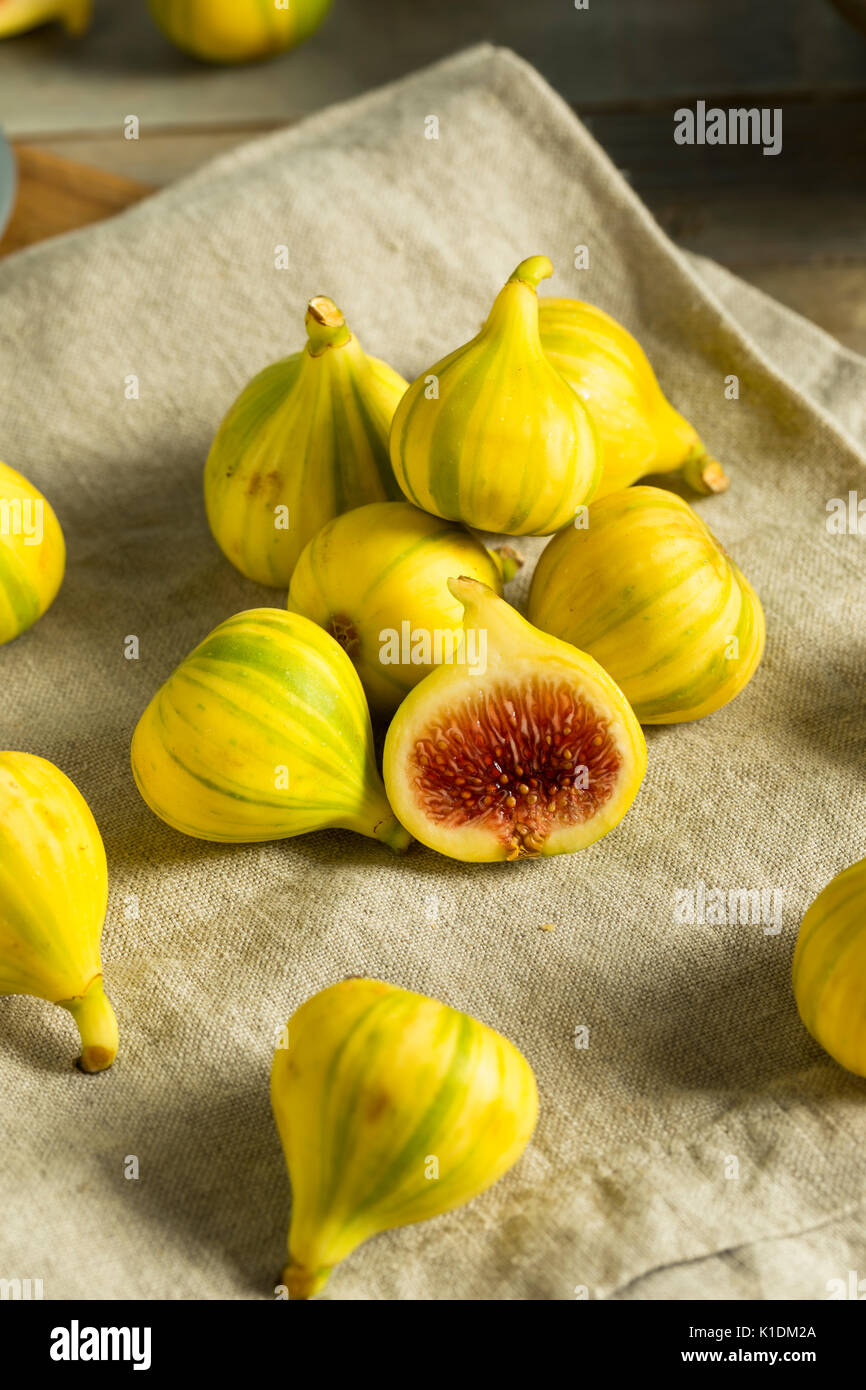 Raw Yellow Organic Tiger Figs Ready to Eat Stock Photo - Alamy