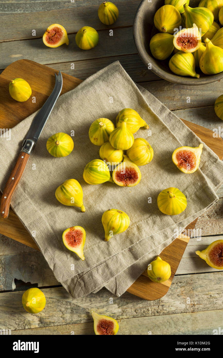 Raw Yellow Organic Tiger Figs Ready to Eat Stock Photo - Alamy