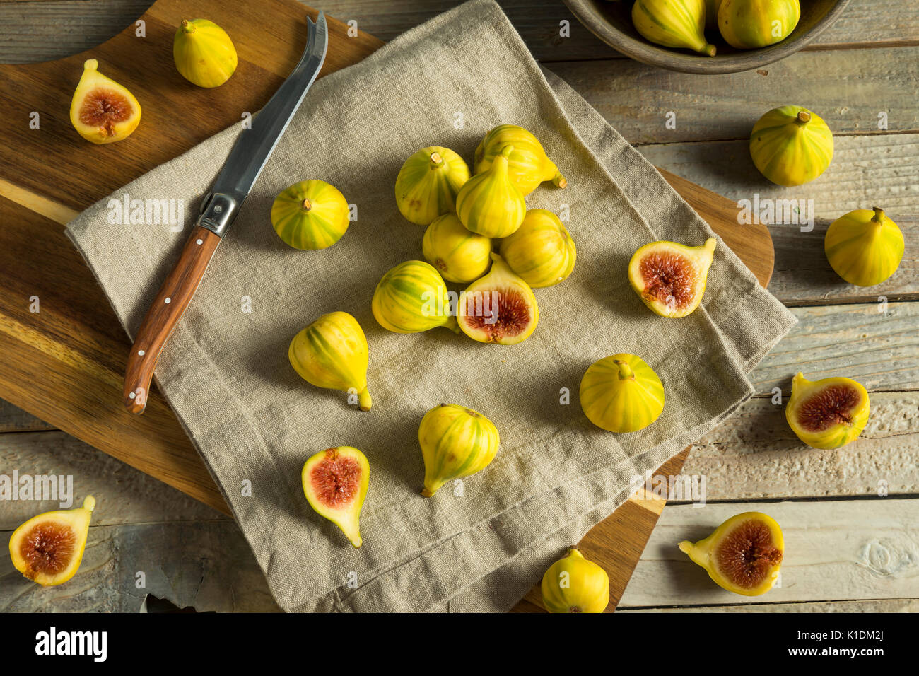 Raw Yellow Organic Tiger Figs Ready to Eat Stock Photo - Alamy
