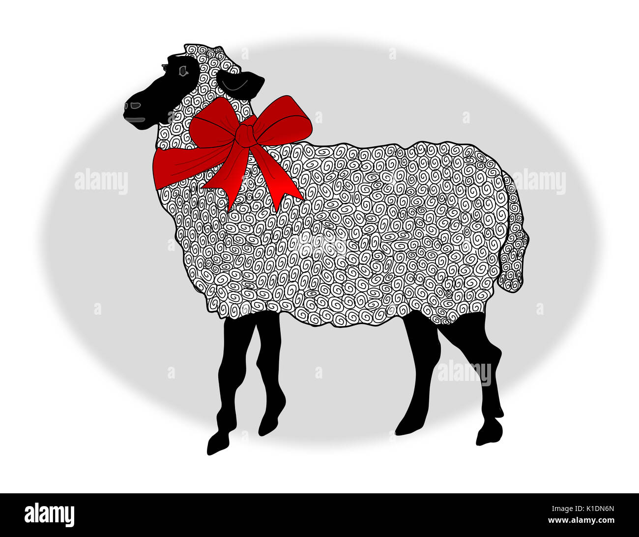 Festive sheep Cut Out Stock Images & Pictures - Alamy