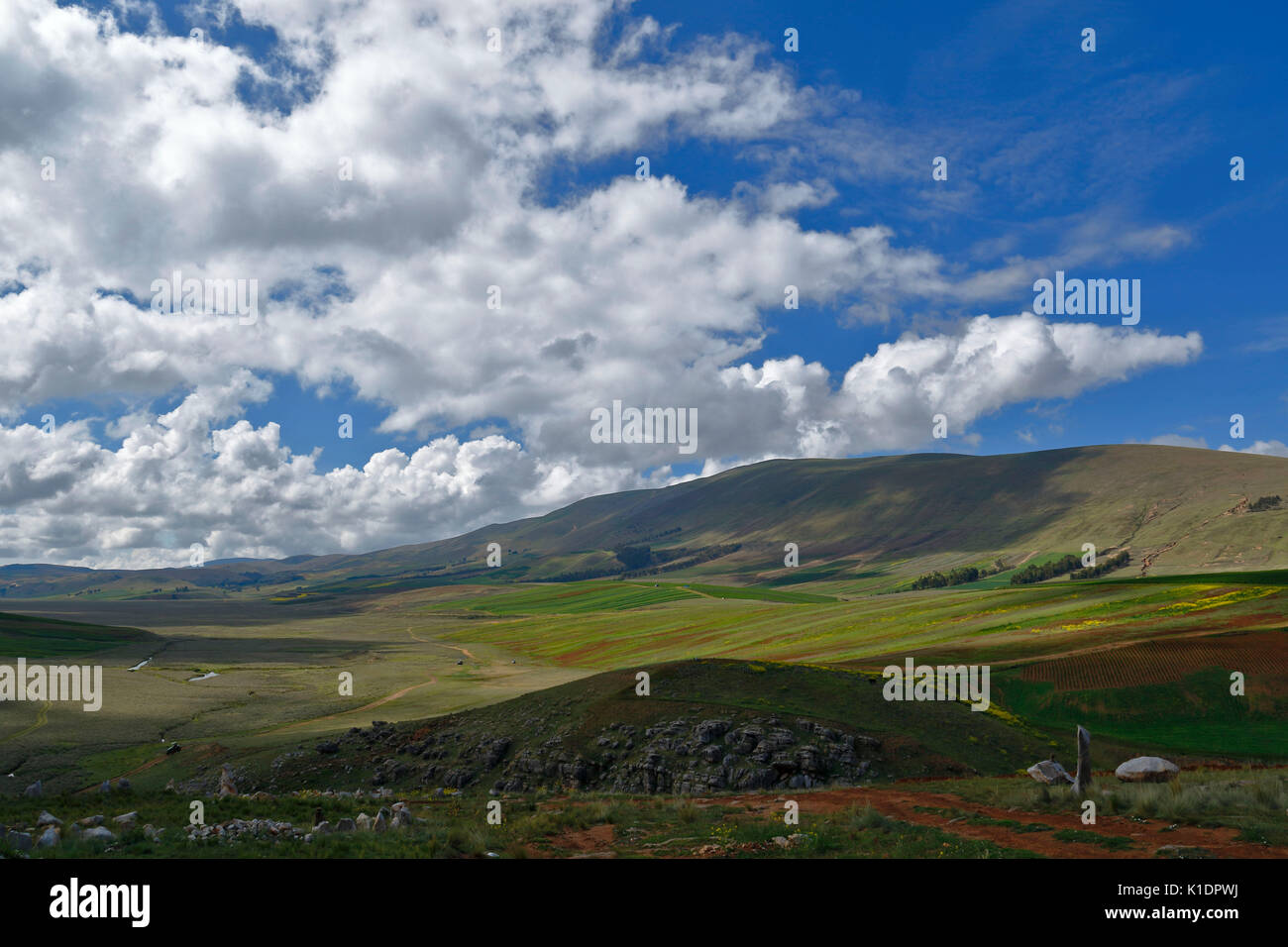 Andean landscape and crops Stock Photo - Alamy