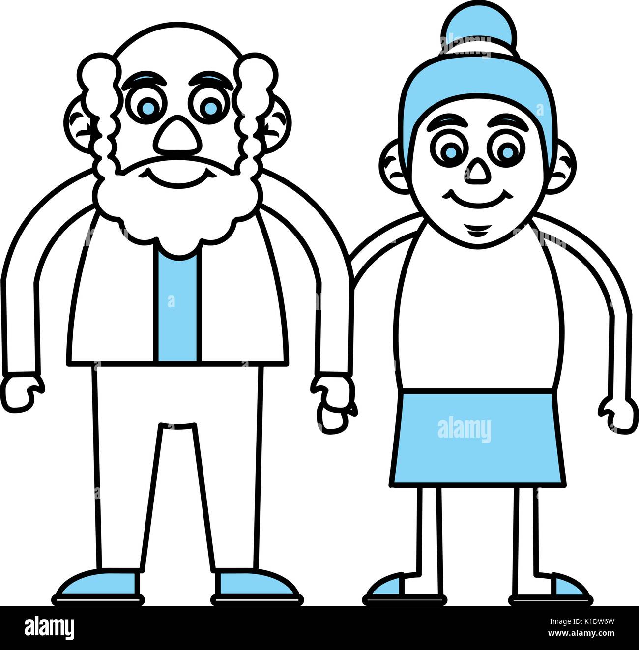 old couple vector illustration Stock Vector Image & Art - Alamy