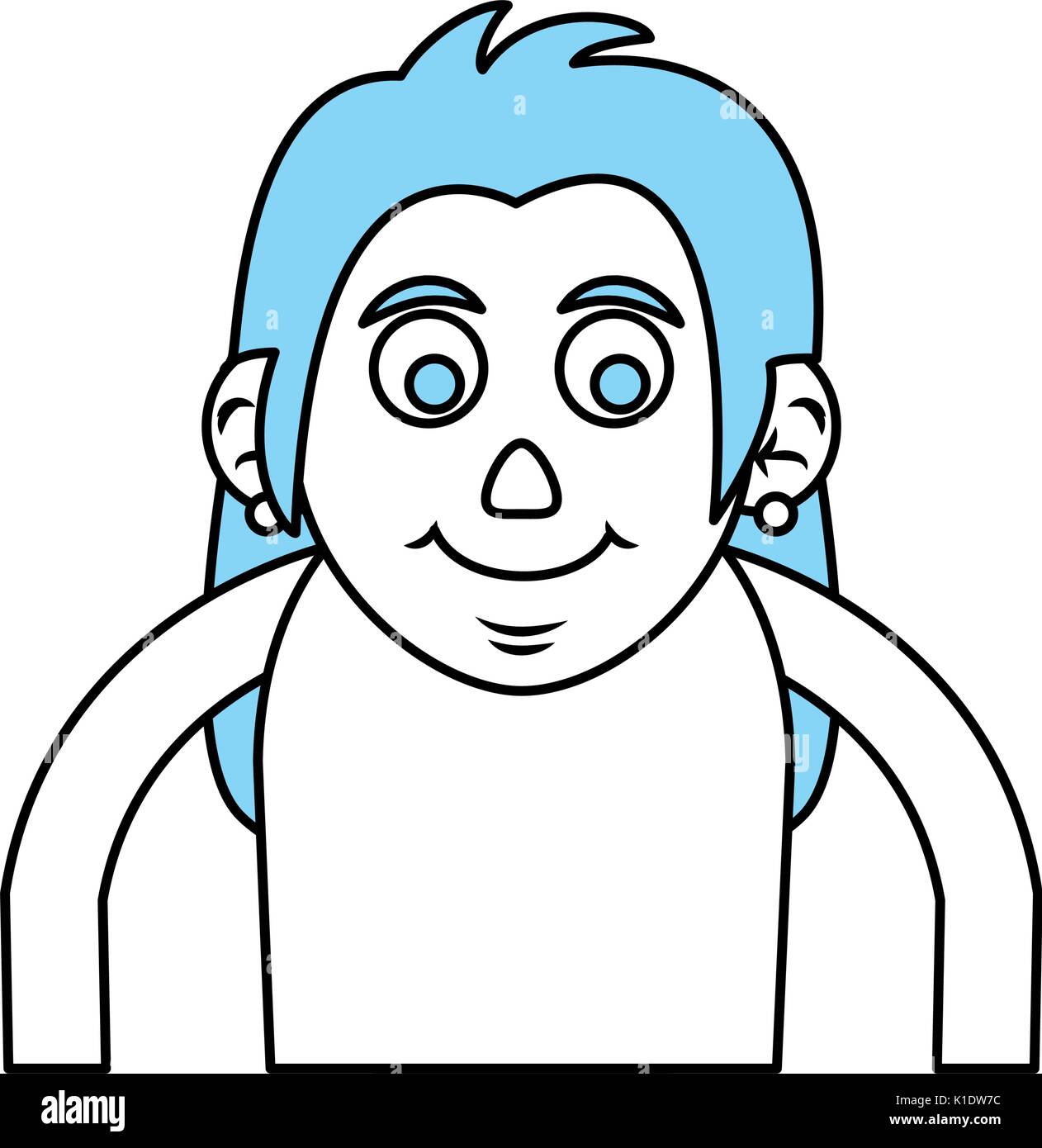 Adult old woman line Stock Vector Images - Alamy