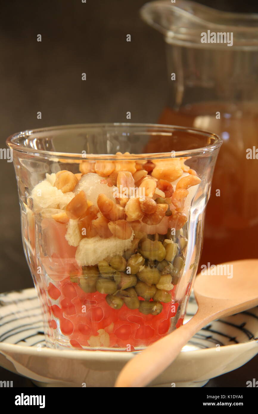 Sekoteng Betawi. Warm Ginger Drink with Tapioca Pearls, Mung Beans ...