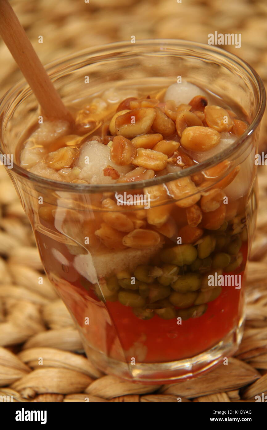 Sekoteng Betawi. Warm Ginger Drink with Tapioca Pearls, Mung Beans ...