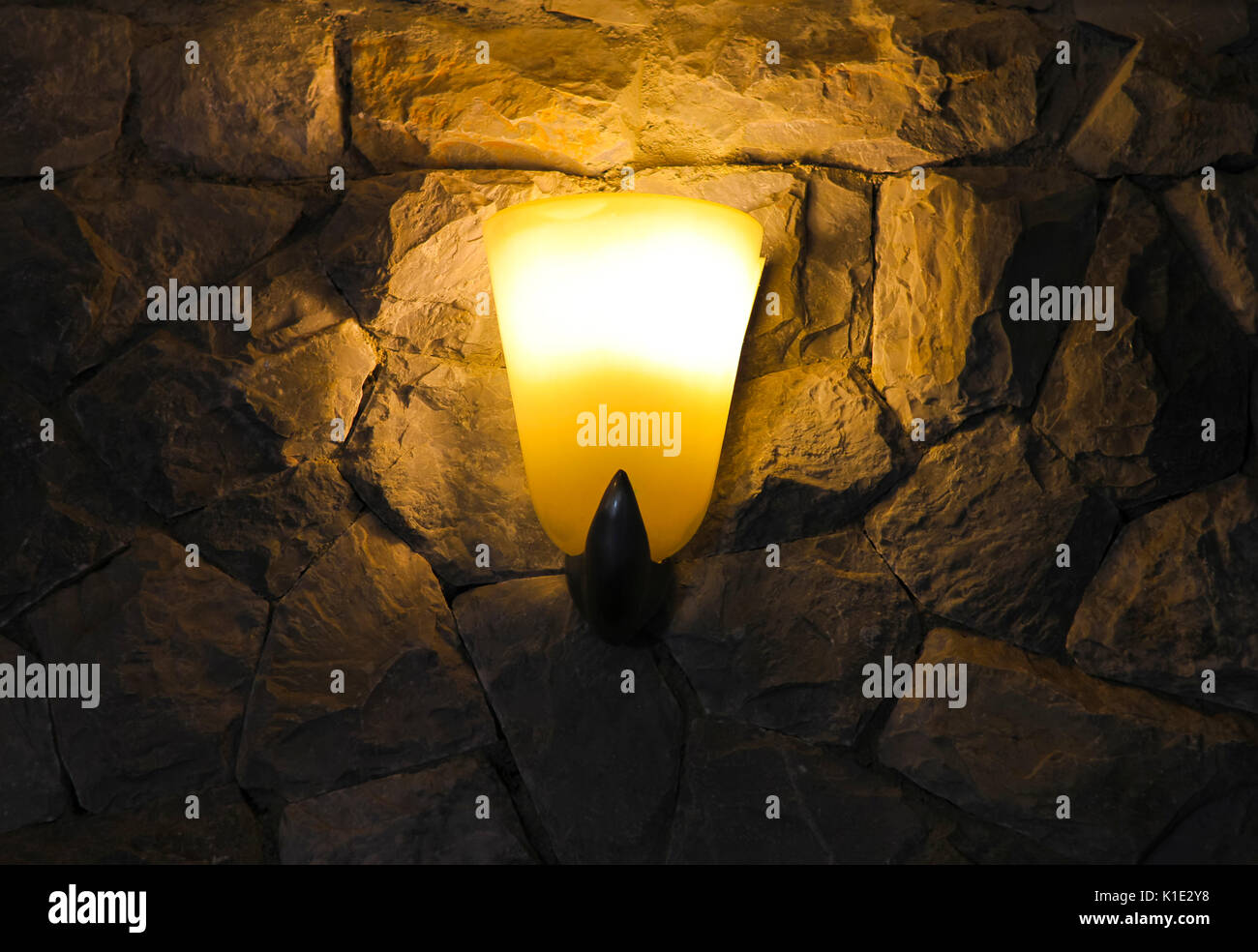 lamp of light on wall for background Stock Photo - Alamy