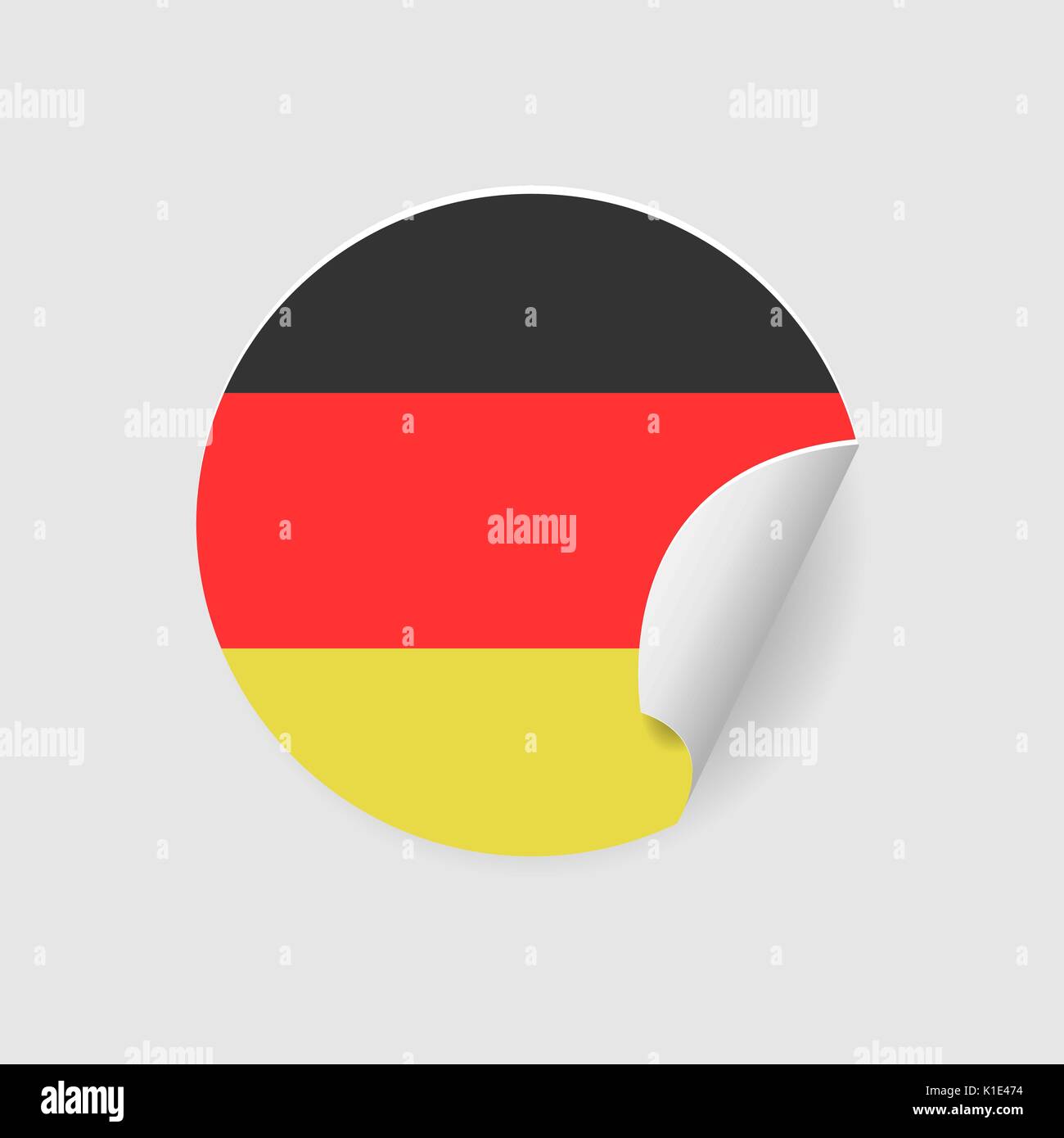 Circle sticker with national flag of Germany.Vector isolated Stock ...