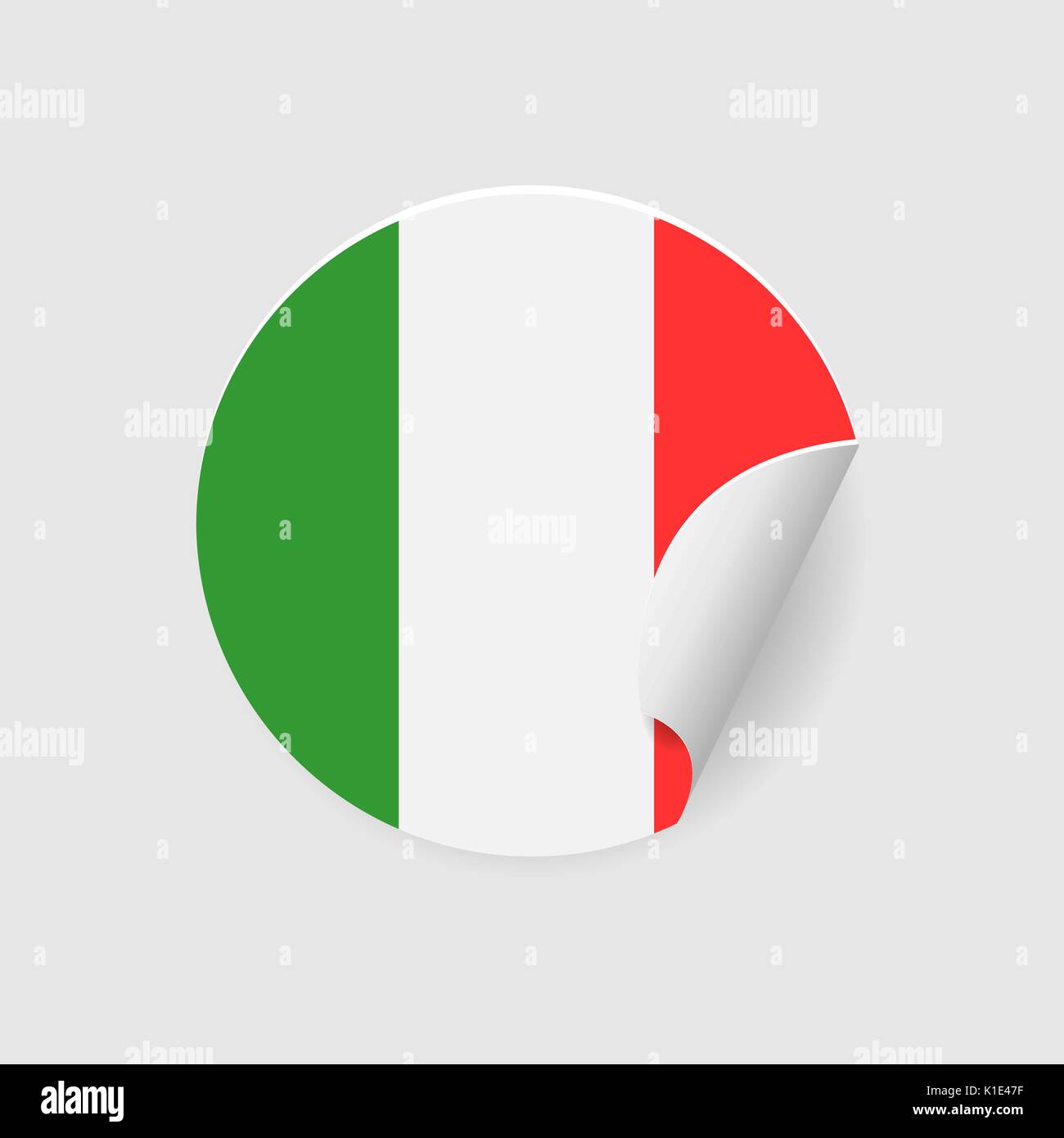 Circle sticker with national flag of Italy.Vector isolated Stock Vector ...