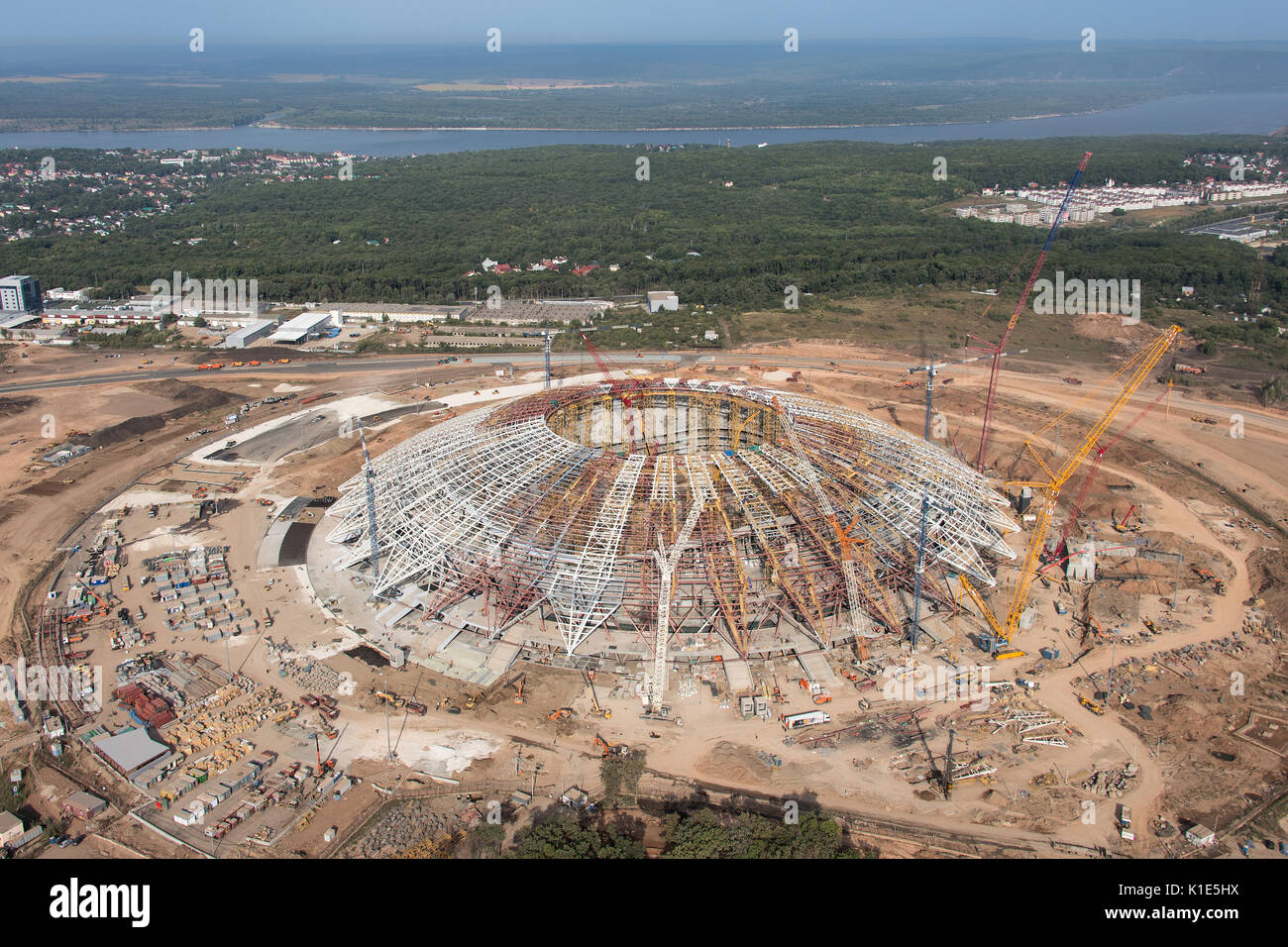View of the construction site of the Samara Arena in Samara, Russia, 24 ...