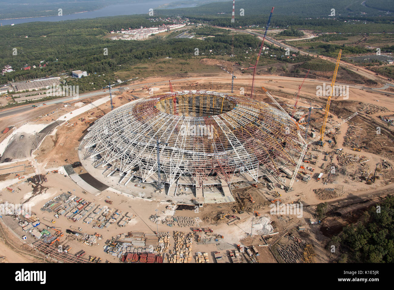 View of the construction site of the Samara Arena in Samara, Russia, 24 ...