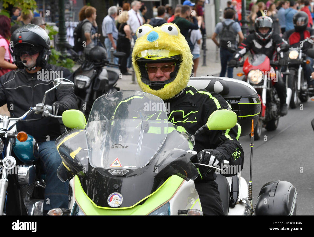 The participants of the 12th Rally ('Sternfahrt') of the Biker Union ...