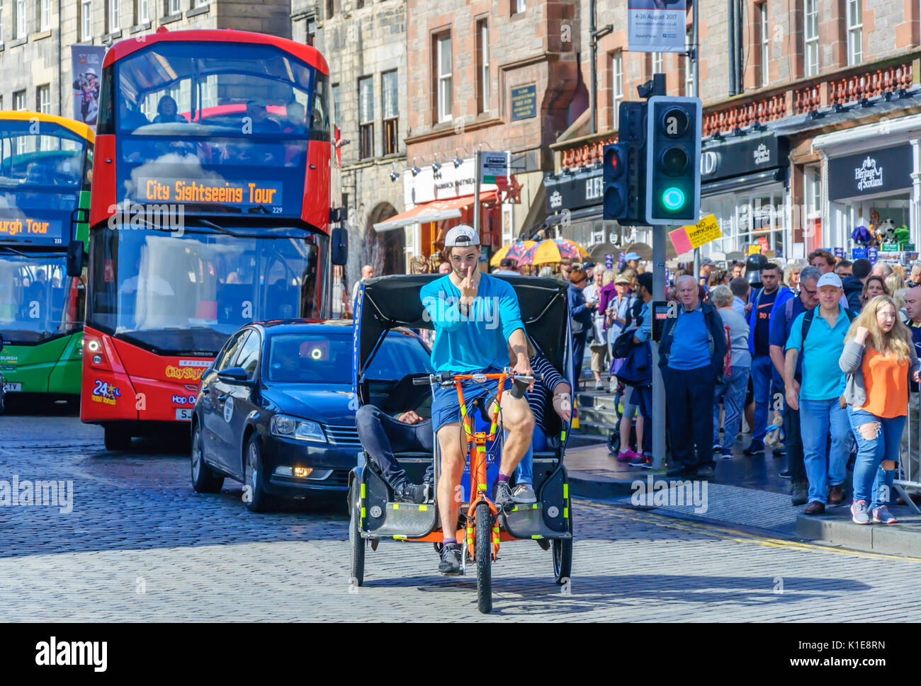 Edinburgh, Scotland, UK. 26th August, 2017. People taking a ride in a ...