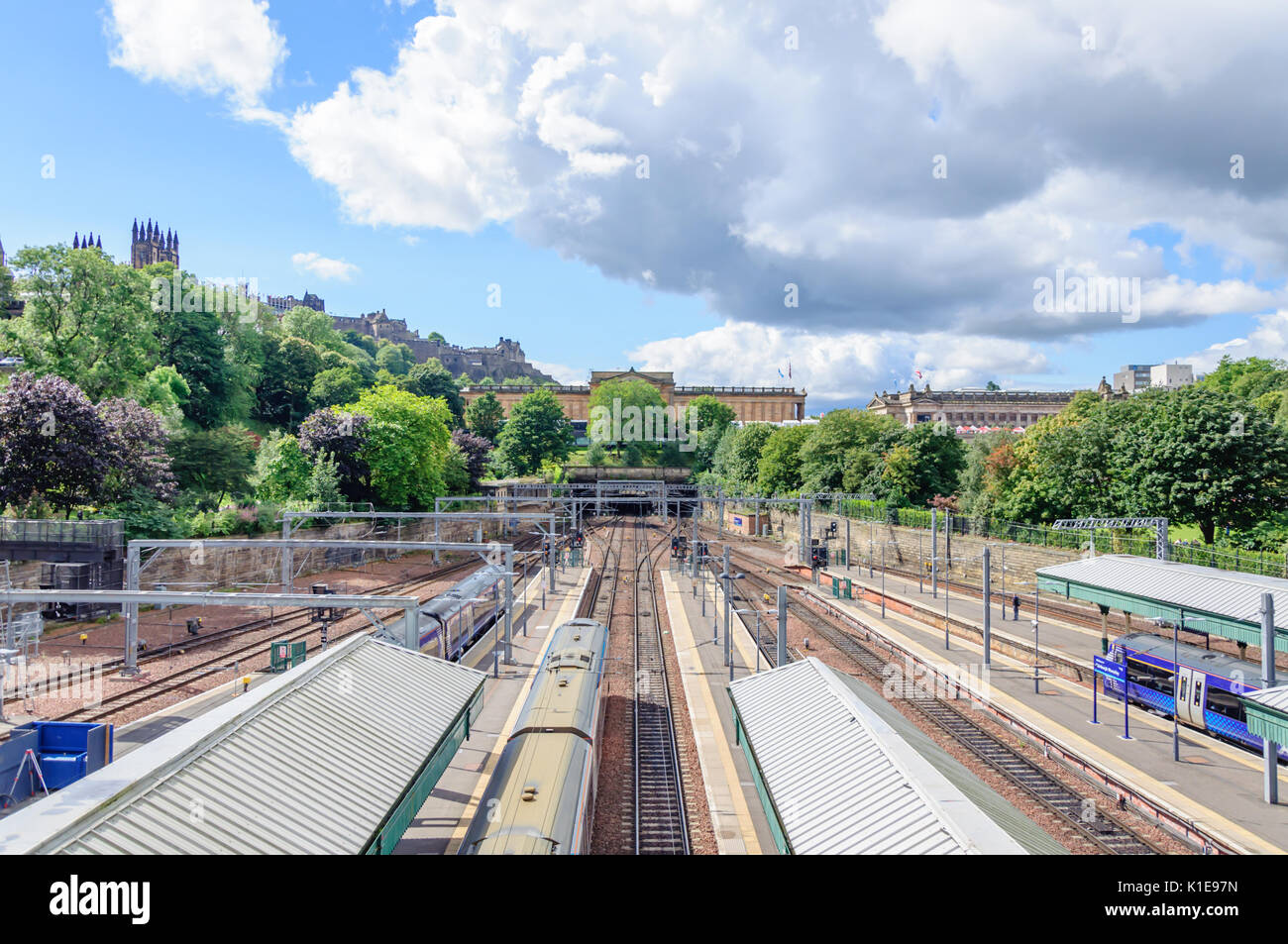Edinburgh, Scotland, UK. 26th August, 2017. Waverley train station at ...