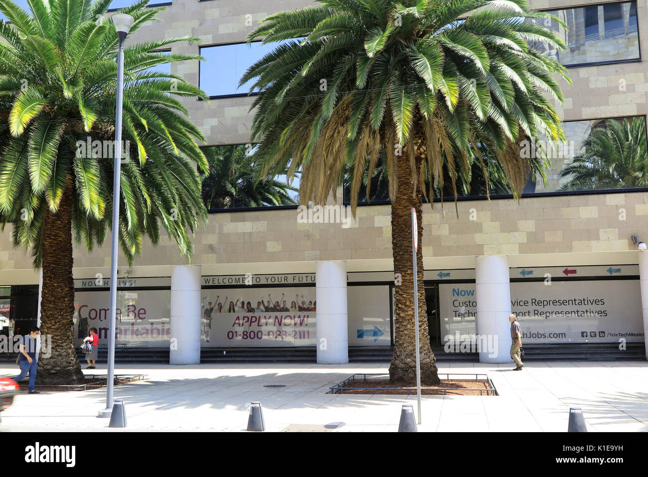 Mexico City, Mexico. 31st July, 2017. The front of the TeleTech call ...