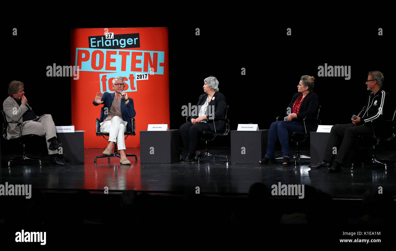 Erlangen, Germany. 26th Aug, 2017. Host Florian Felix Weyh (l-r ...