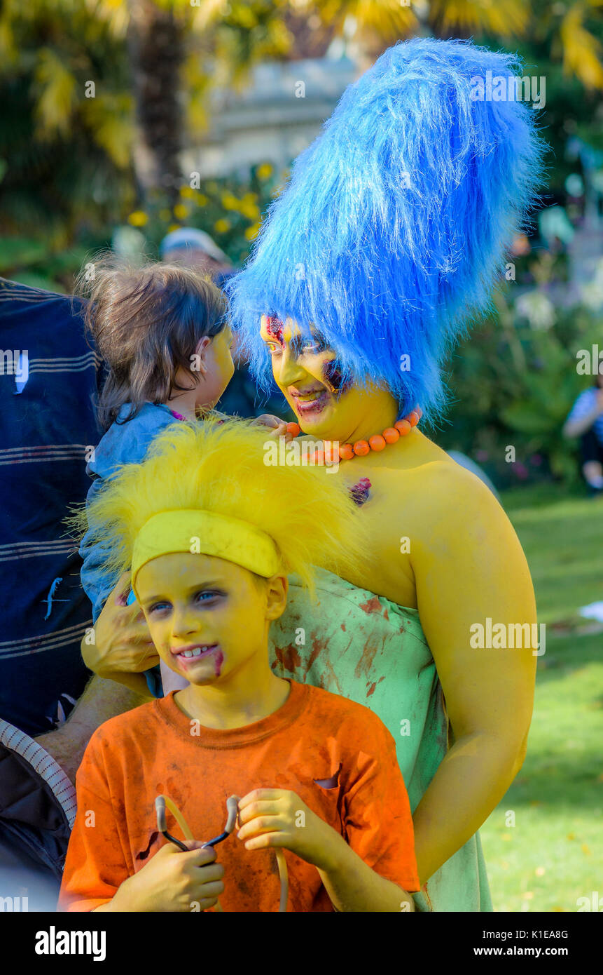 The Simpsons attend Vancouver Zombiewalk, Morton Park, West End ...