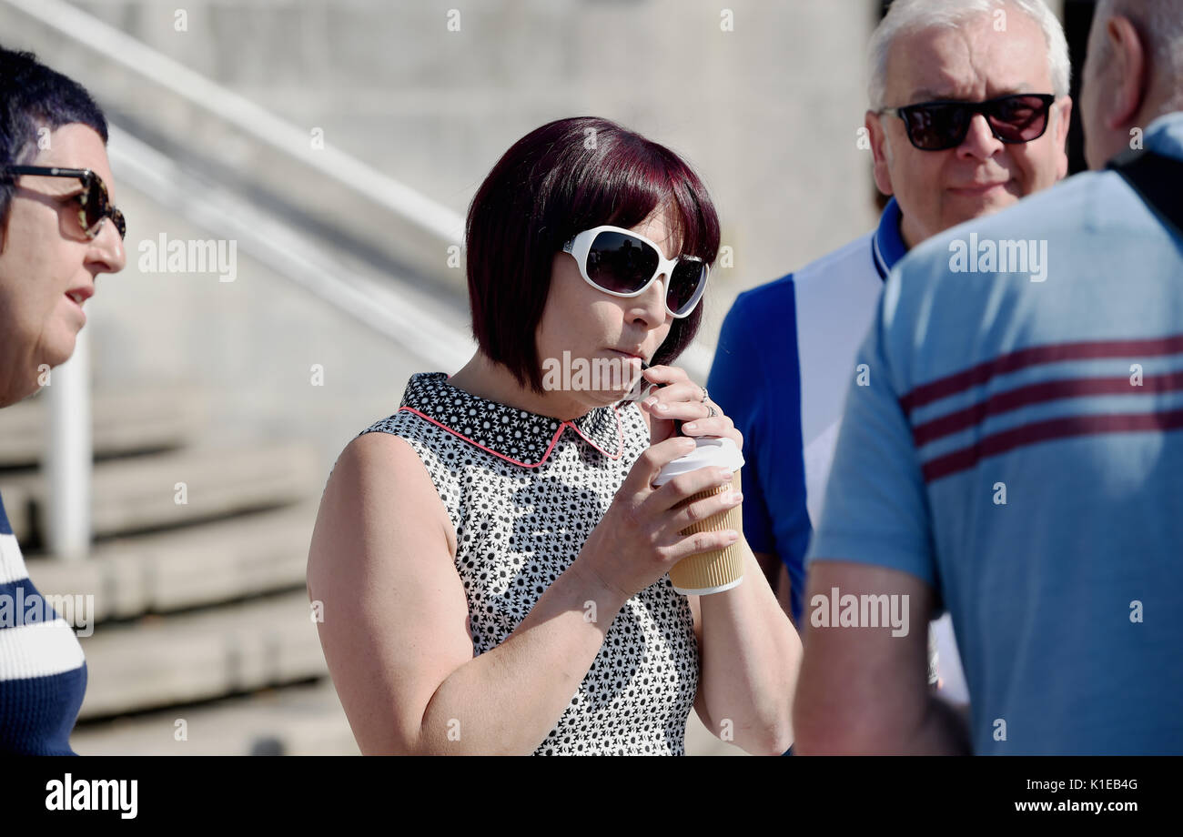 Brighton, UK. 27th Aug, 2017. Hundreds of Mods invade Brighton seafront ...