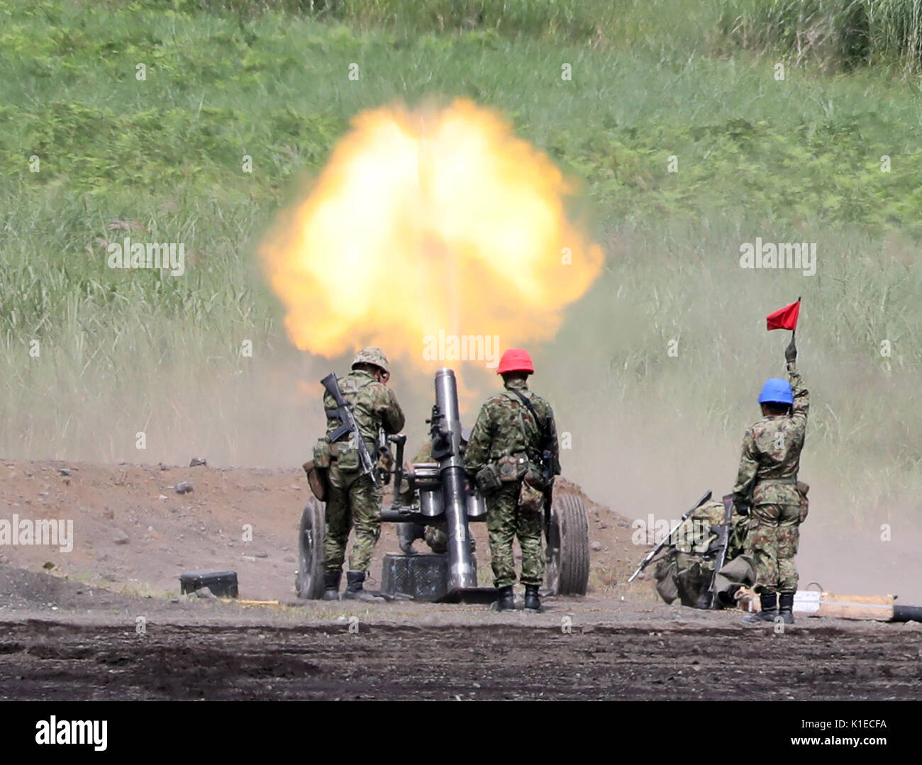 Gotemba, Japan. 27th Aug, 2017. Japanese Ground Self-Defense Forces ...