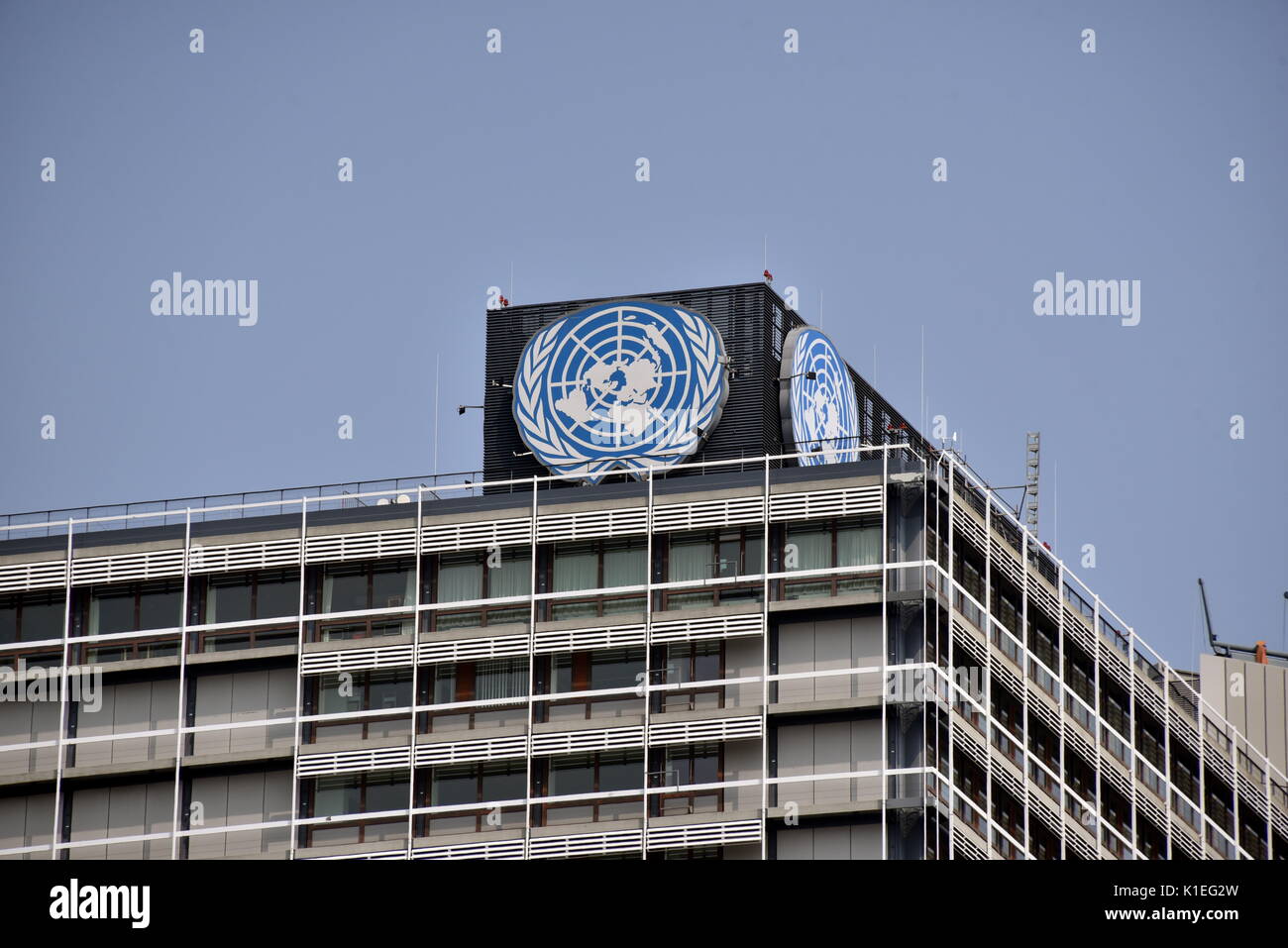 Bonn, Germany. 27th Aug, 2017. The entrance to the United Nations ...
