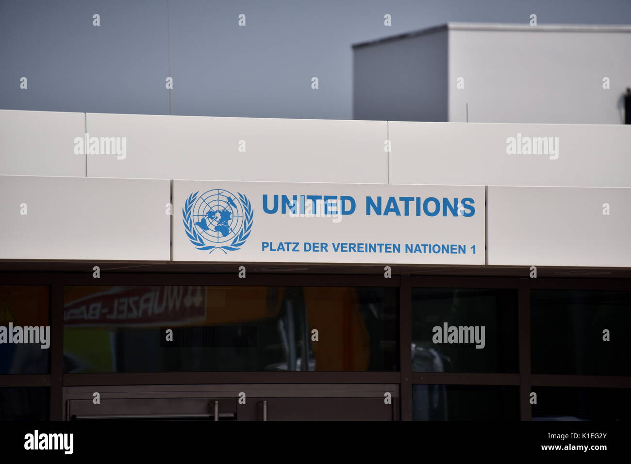 Bonn, Germany. 27th Aug, 2017. The entrance to the United Nations ...