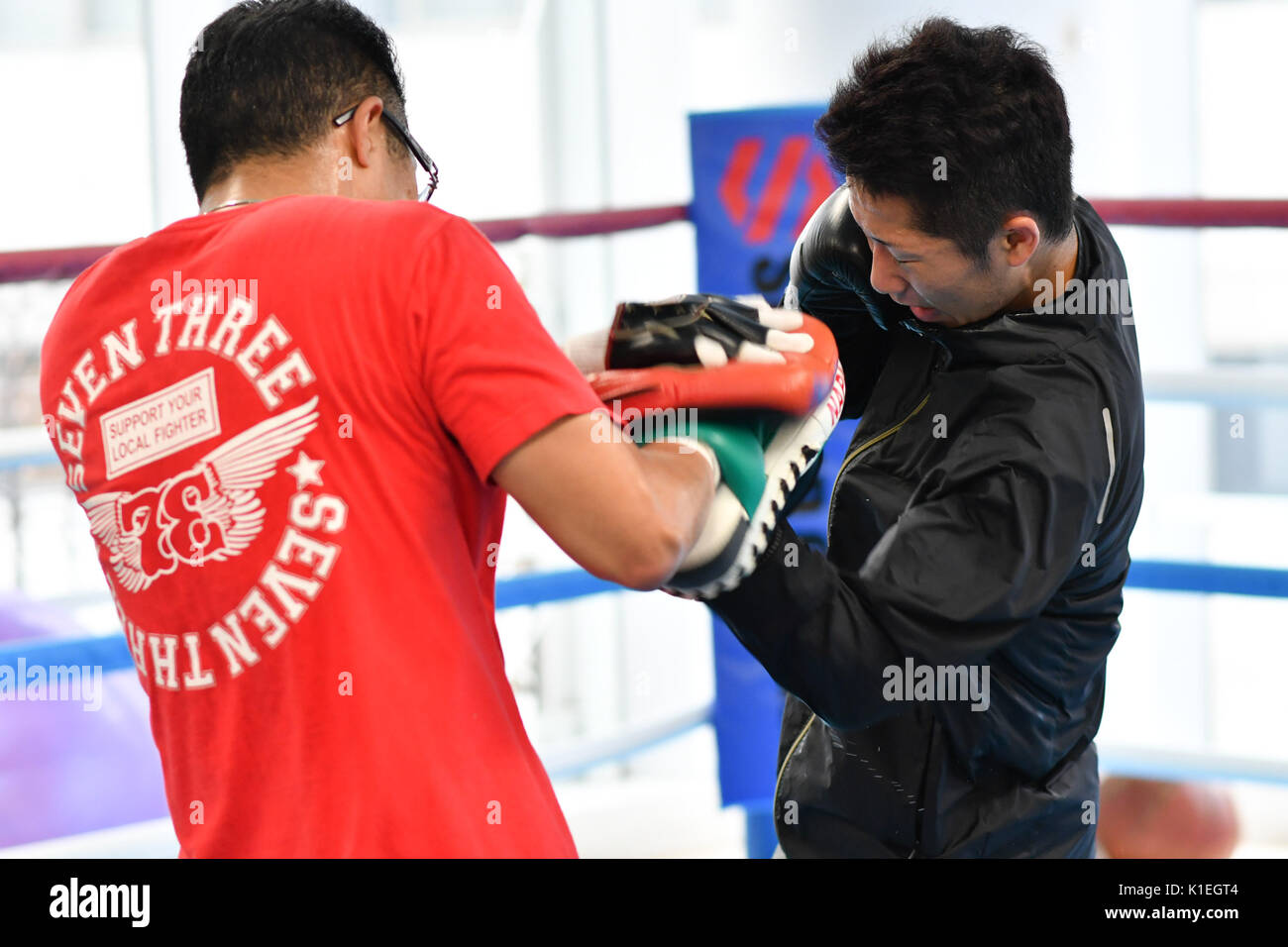 Yokohama, Kanagawa, Japan. 17th Aug, 2017. (L-R) Shingo Inoue, Takuma ...
