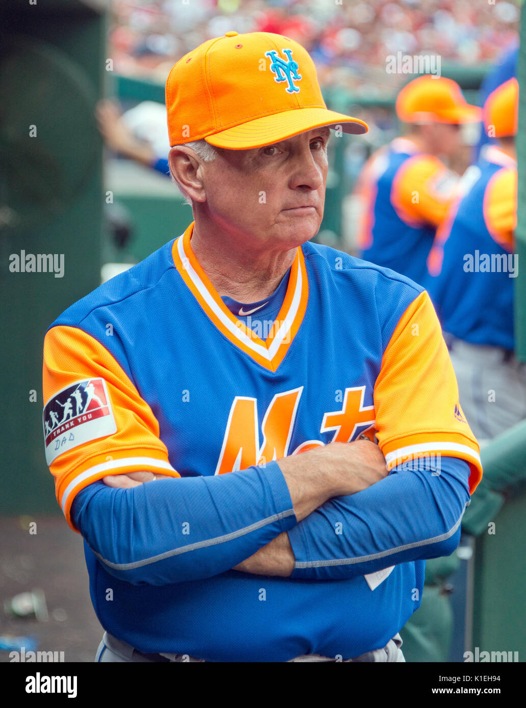 Washington, Us. 26th Aug, 2017. New York Mets manager Terry Collins (10 ...
