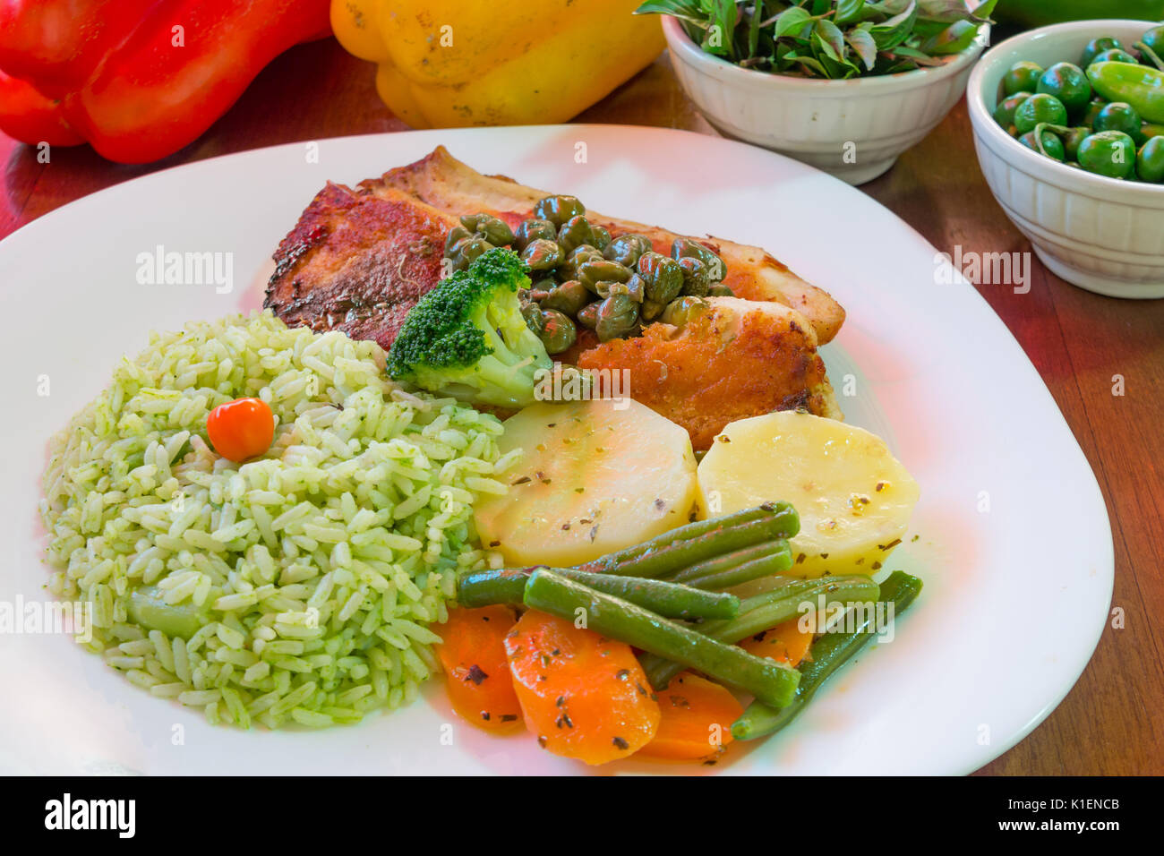 Healthy food plate Stock Photo - Alamy