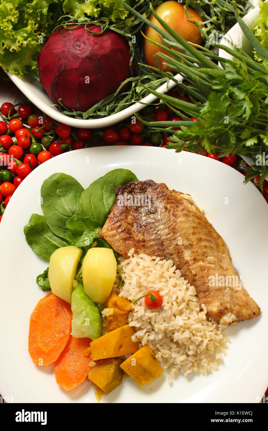 Healthy food plate Stock Photo - Alamy