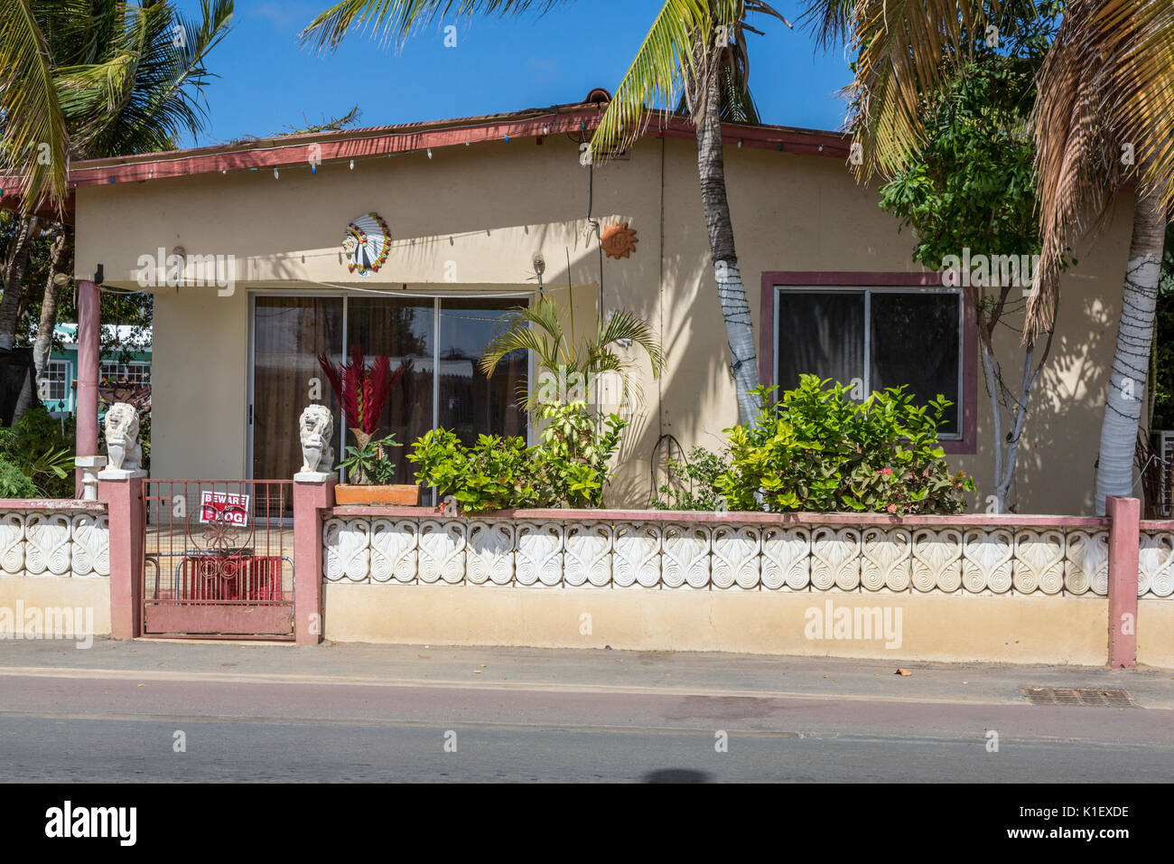 Kralendijk, Bonaire, Leeward Antilles. Middle-class Residence Stock ...